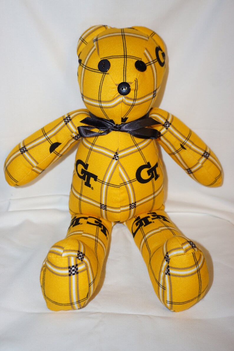 Handmade GA Tech Teddy Bear - Etsy
