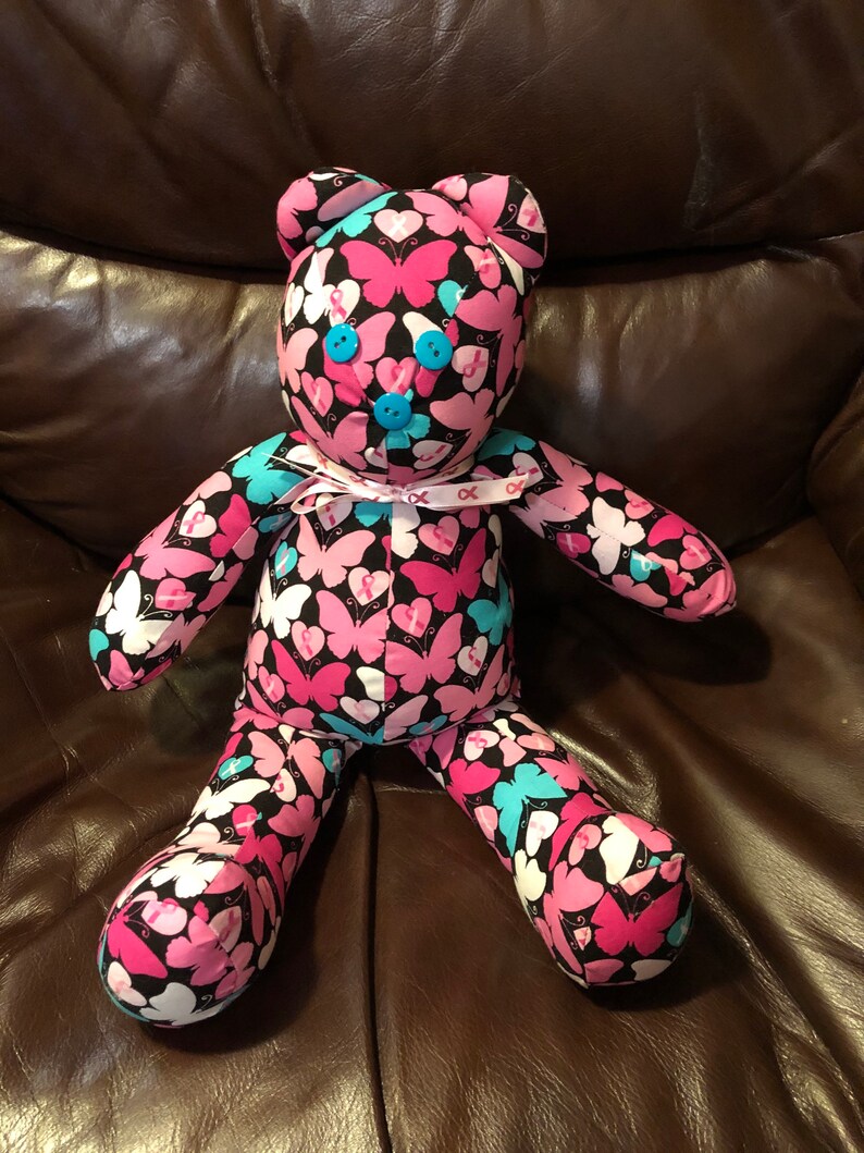 Handmade Breast Cancer Teddy Bear - Etsy UK