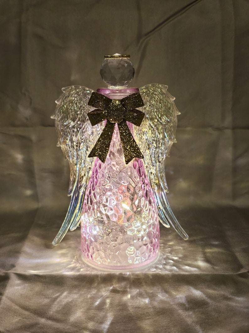 Glass Guardian Angel Decor With LED Fairy Lights - Etsy