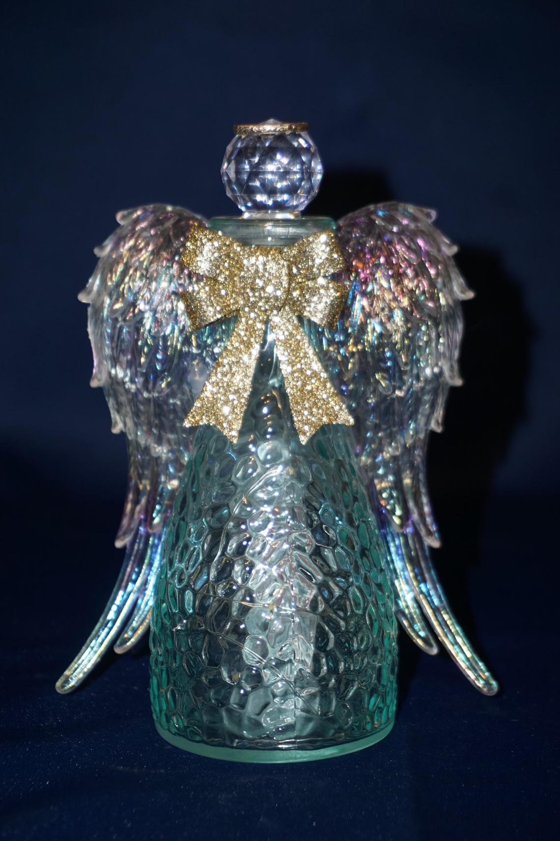 Glass Guardian Angel Decor With LED Fairy Lights - Etsy