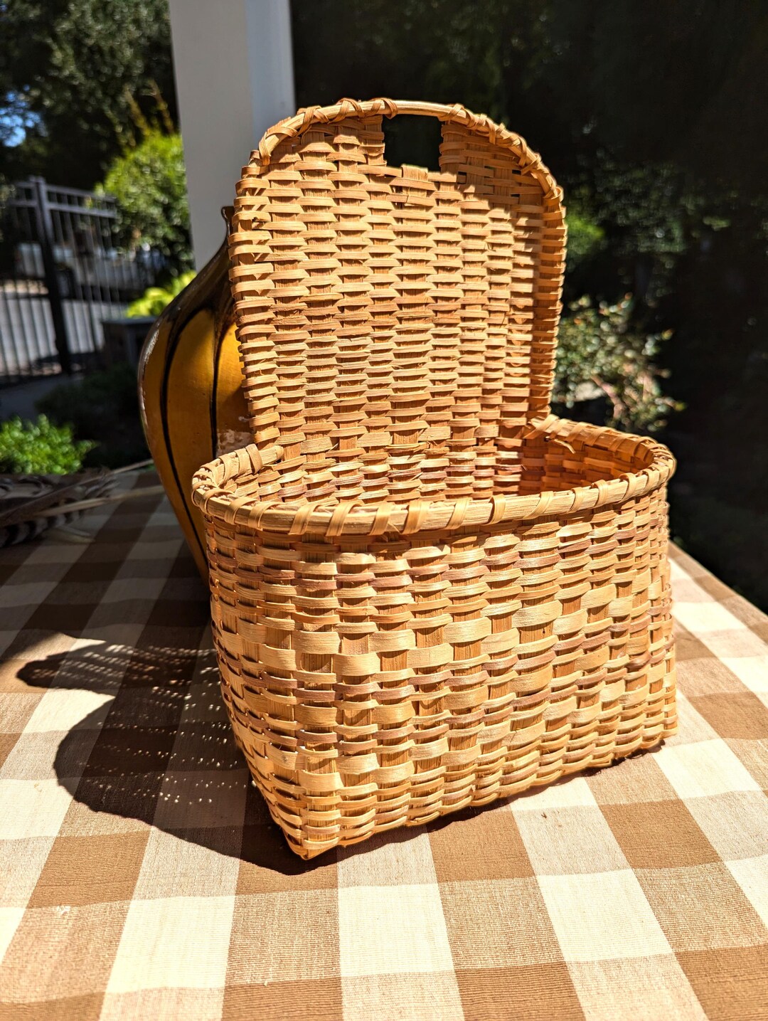 Rare Cherokee Basket Wall Hanging Signed Eastern Band Qualla Arts and ...