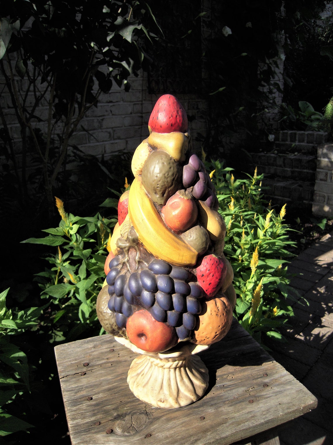 Vintage Ceramic Fruit Topiary Tree Mid Century Centerpiece - Etsy