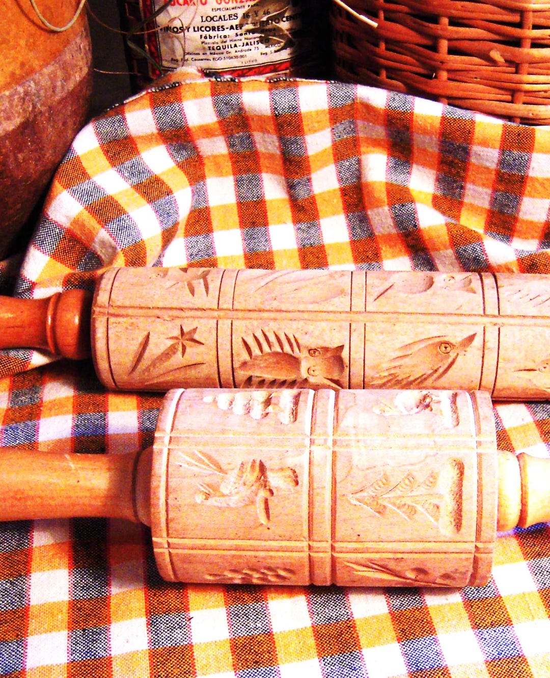 TWO Vintage Springerle Rolling Pins German Cookie Molds - Etsy