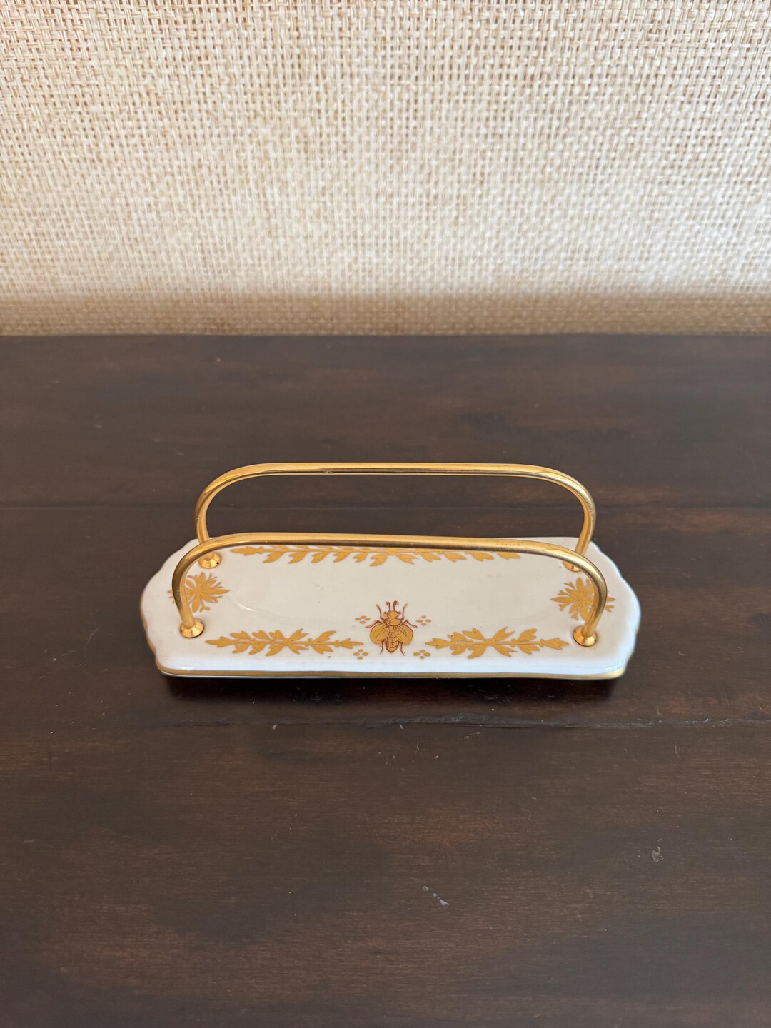 French Limoges Napoleon Bee Porcelain Letter Holder / Napkin Holder - Etsy