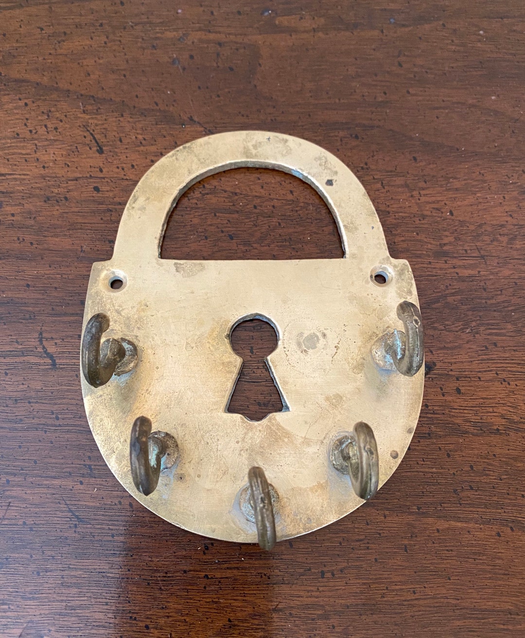 Brass Pad Lock Key Wall Hanger / Rack - Etsy