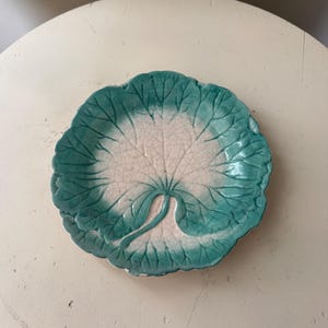 Antique Majolica Plate 8 Leaf - Etsy