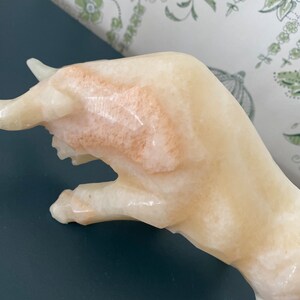 Onyx Stone Charging Bull Buffalo Statue Figurine - Etsy