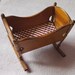Dollhouse Cradle | Vintage Dollhouse Cradle | Miniature Wooden Rocking ...