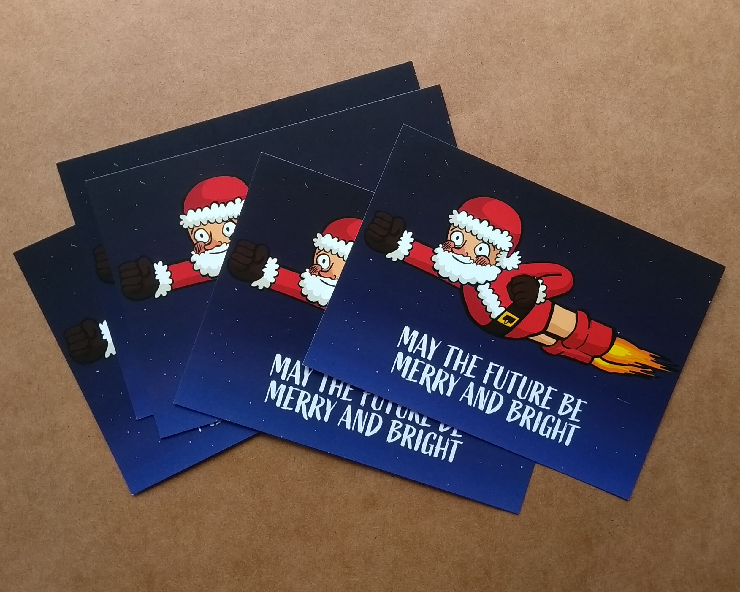 Atheist Christmas Postcards Robot Santa Merry Whatever - Etsy
