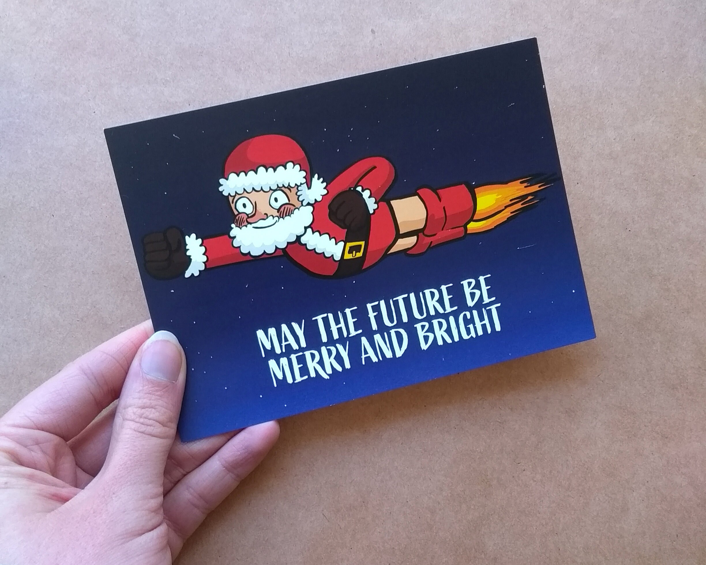 Atheist Christmas Postcards Robot Santa Merry Whatever - Etsy