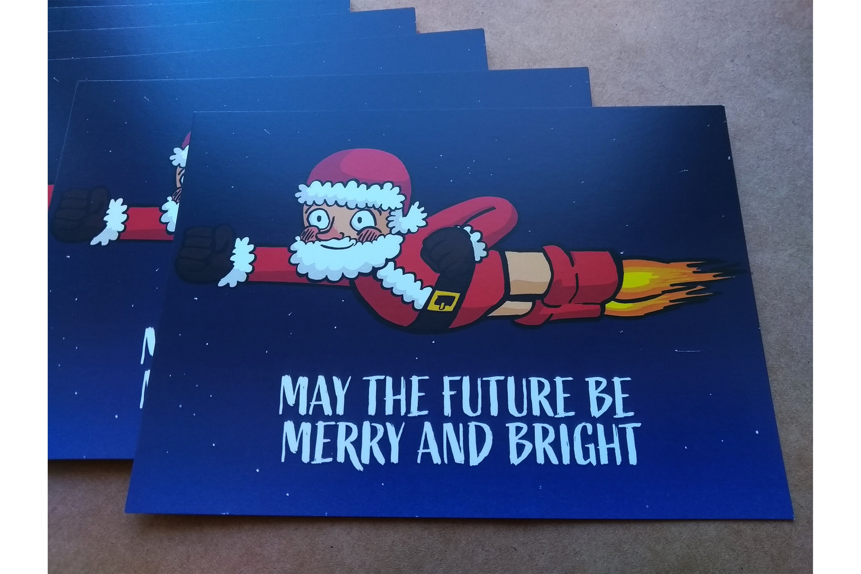 Atheist Christmas Postcards Robot Santa Merry Whatever - Etsy