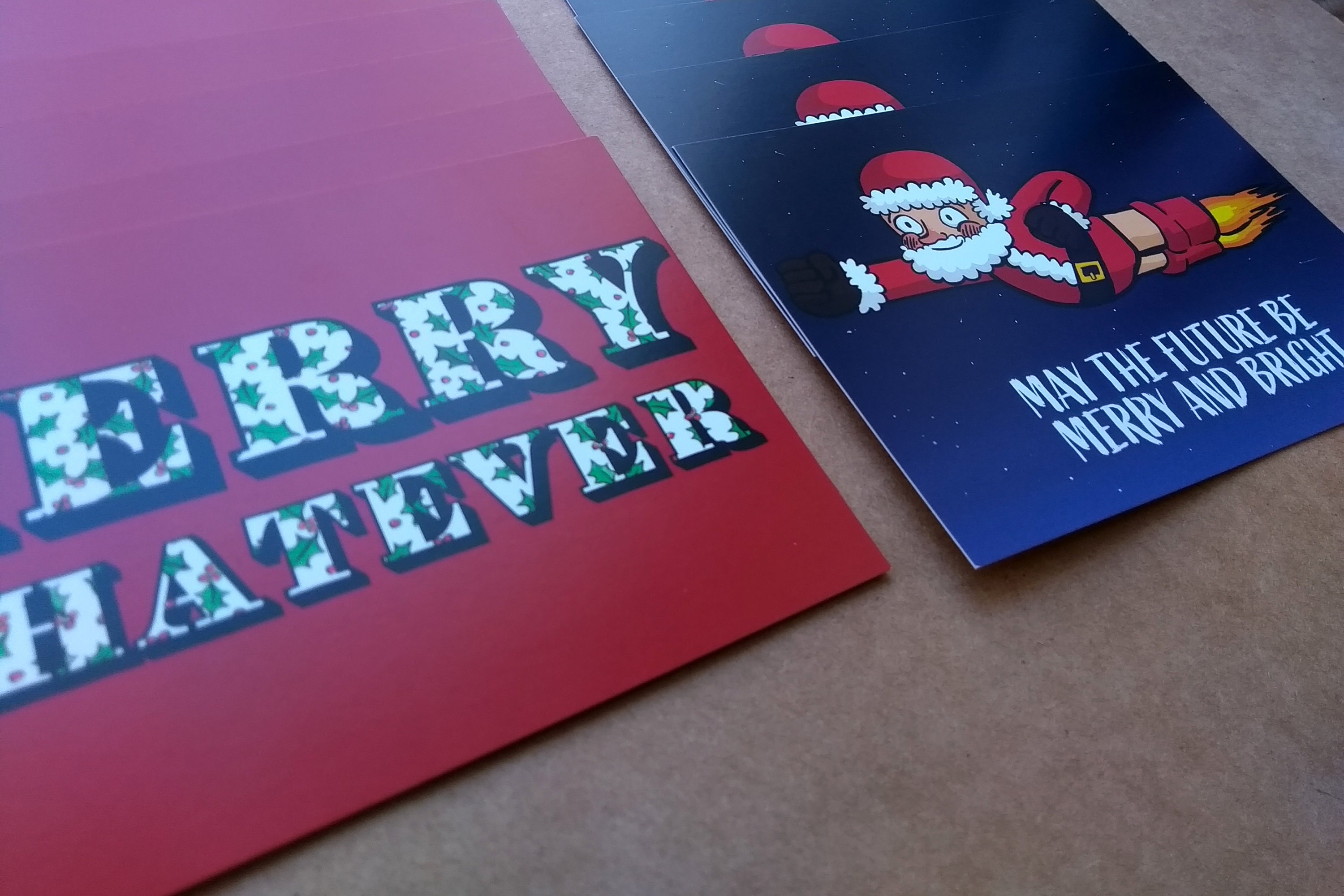Atheist Christmas Postcards Robot Santa Merry Whatever - Etsy