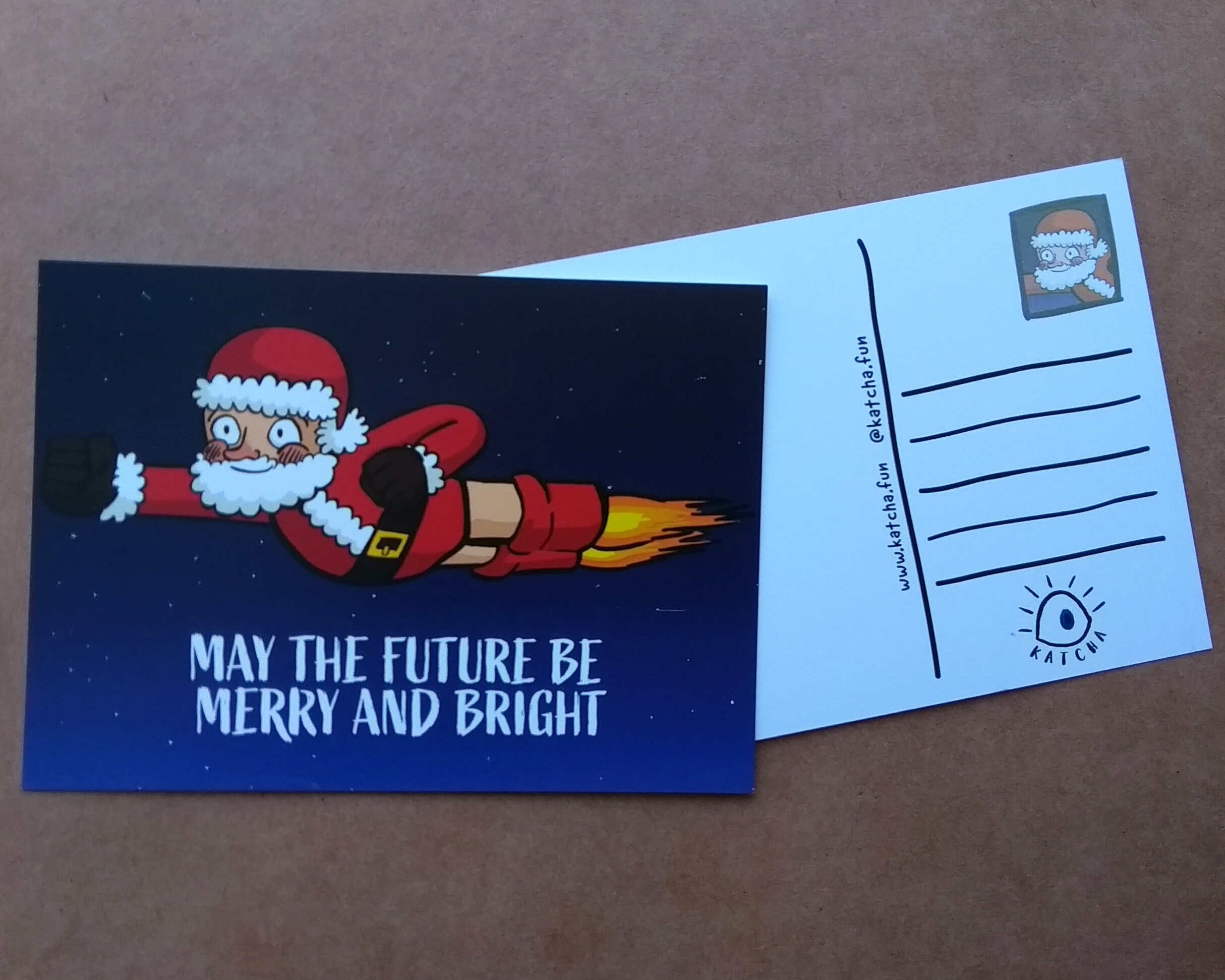 Atheist Christmas Postcards Robot Santa Merry Whatever - Etsy
