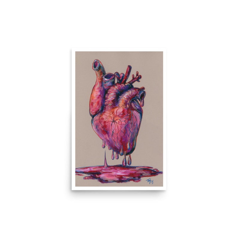 Bleeding Heart Drawing - Etsy