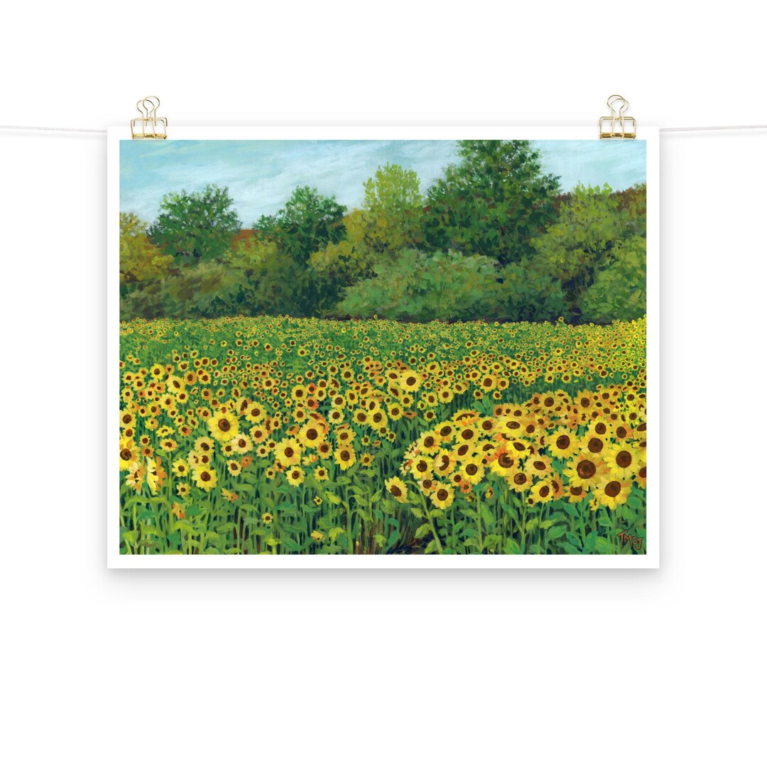 Sunflower Field Poster - Etsy