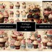 Cupcake Journal Paper, Victorian Cupcakes Digital Paper, Vintage ...