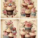 Cupcake Journal Paper, Victorian Cupcakes Digital Paper, Vintage ...