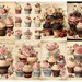 Cupcake Journal Paper, Victorian Cupcakes Digital Paper, Vintage ...