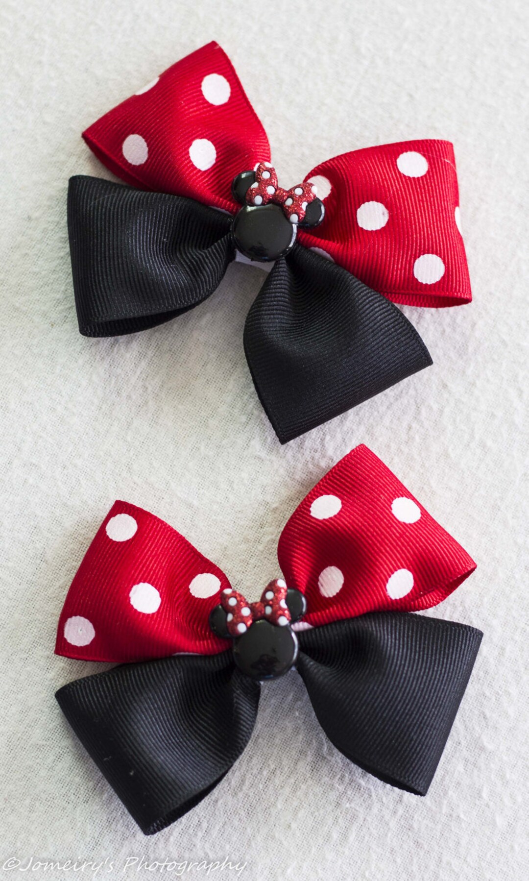 Mouse Red and White Hair Bow,red Mouse Bow, Polka Dot Red Bow, Minnie ...