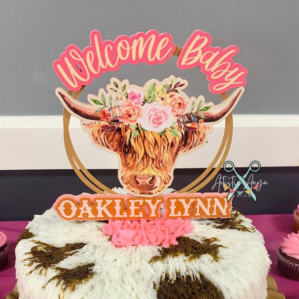 Longhorn Cake Topper - Etsy