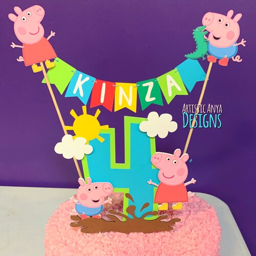 George Cake Topper Peppa Pig and George Cake Topper George - Etsy Canada