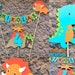 Dinosaur Cake Bunting Topper With Volcano Cake Topper- (2 Pc Set) Dino ...