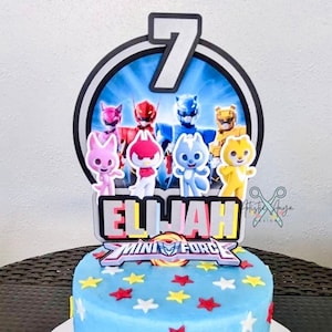 Mini Force Cake Topper - Mini Force Party Decorations - Personalized ...