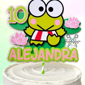 Keroppi Frog Cake Topper - Frog Decorations - Personalized Cake Topper ...