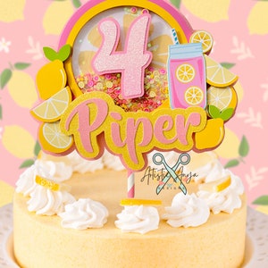 Pink Lemonade Shaker Cake Topper - Two-tti Frutti Party Decorations ...