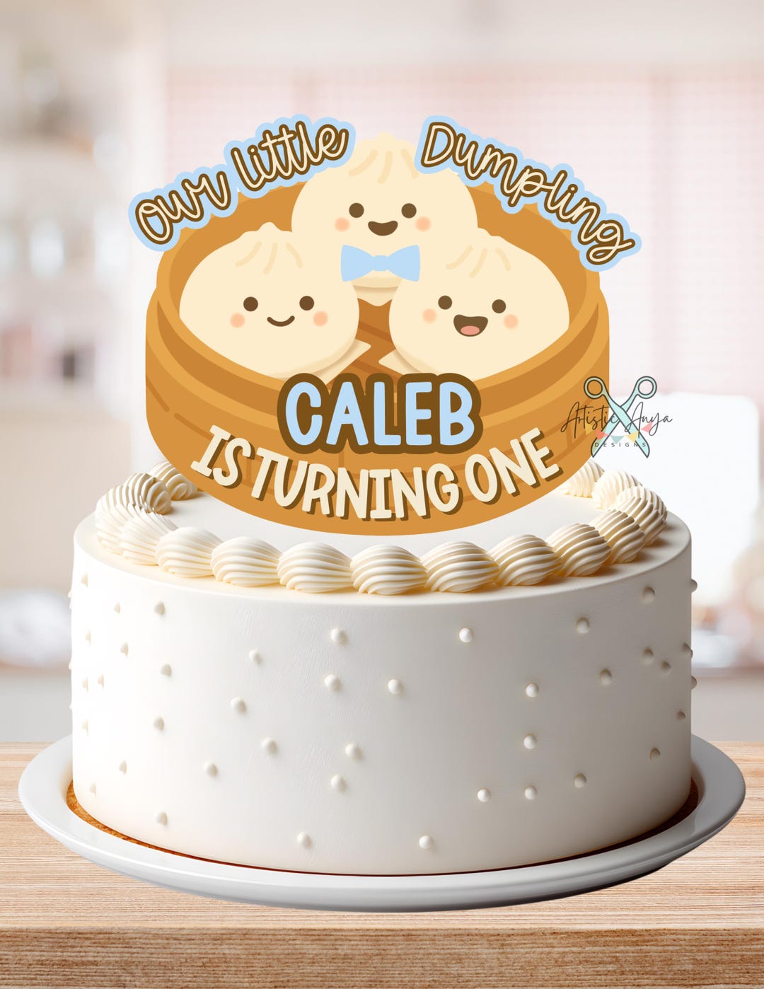 Little Dumpling Theme Cake Topper - Bao Bun Birthday Decorations ...