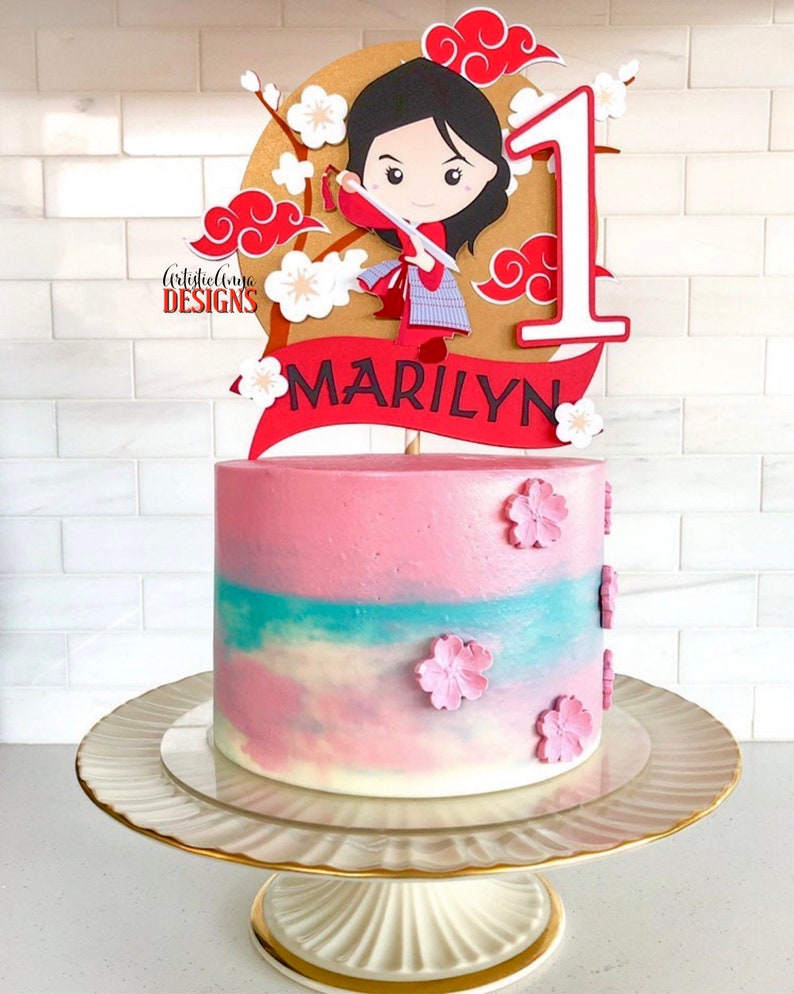 Mulan Cake Topper Warrior Princess Decorations - Etsy