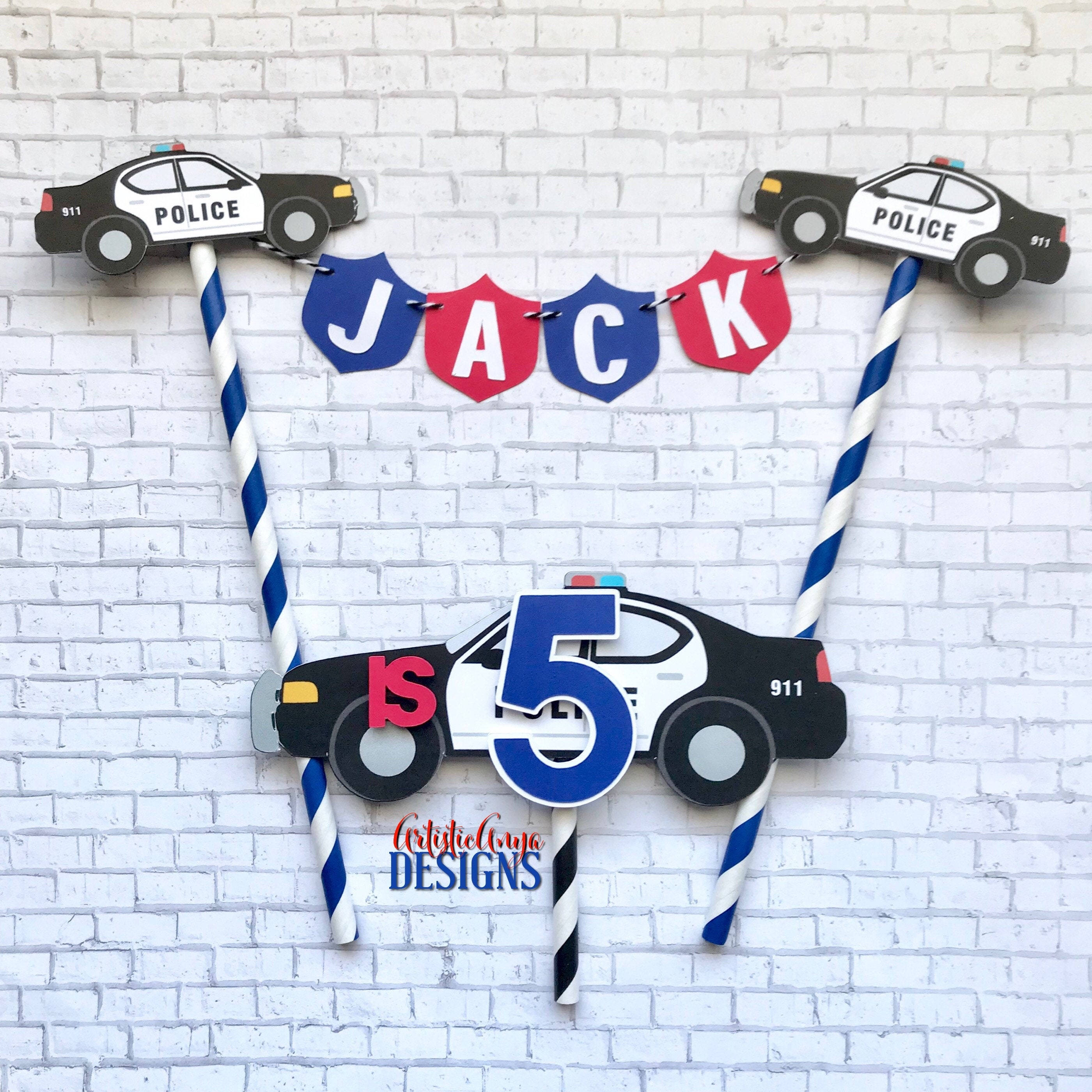 First Responder Cake Bunting Topper and Mini Age Fire Truck - Etsy Canada