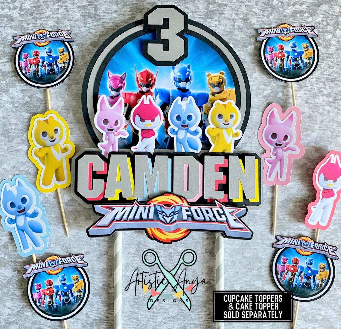 Mini Force Cake Topper Mini Force Party Decorations - Etsy