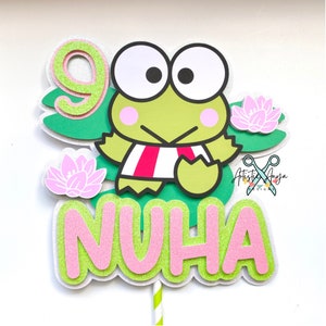 Keroppi Frog Cake Topper - Frog Decorations - Personalized Cake Topper ...