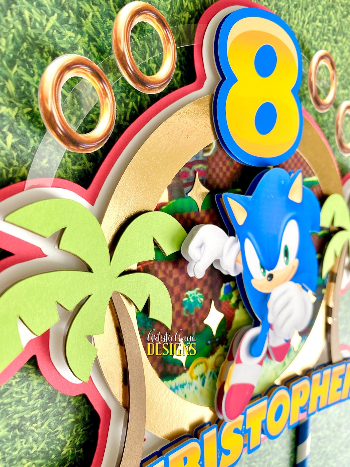 Sonic the Hedgehog Cake Topper Sonic Party Decorations - Etsy