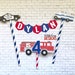 First Responder Cake Bunting Topper and Mini Age Fire Truck Cake Topper ...