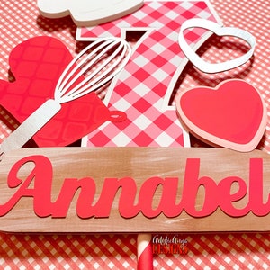 Little Baker Red Cake Topper - Baking Party Decorations - Little Chef ...