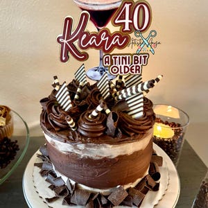 Espresso Martini Cake Topper - Tini Bit Older Theme Party Decorations ...