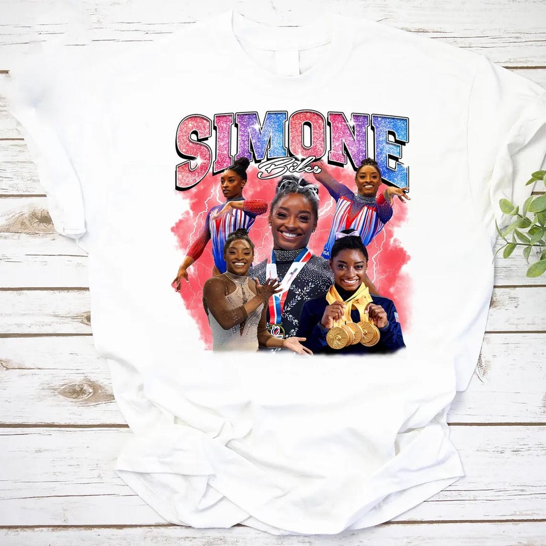 Simone Biles Bootleg Shirt, Gymnast Atlet Vintage Graphic Tee, Simone ...