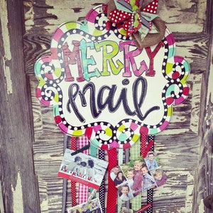 Pre-order Merry Mail Christmas Card Holder - Christmas Card Display ...