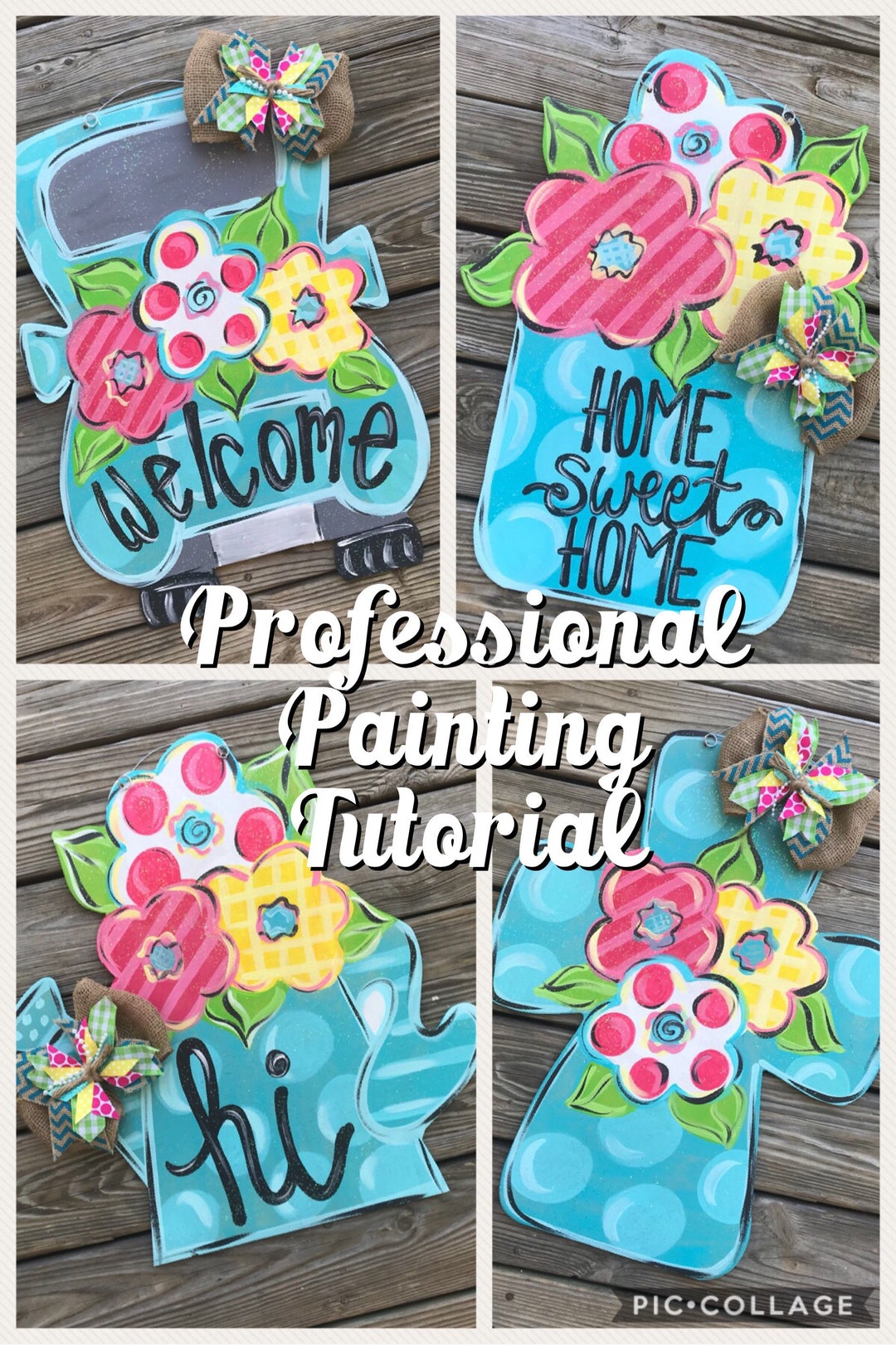 DIY Paint Tutorial - DIY Door Hanger Class - Virtual Paint Lesson ...