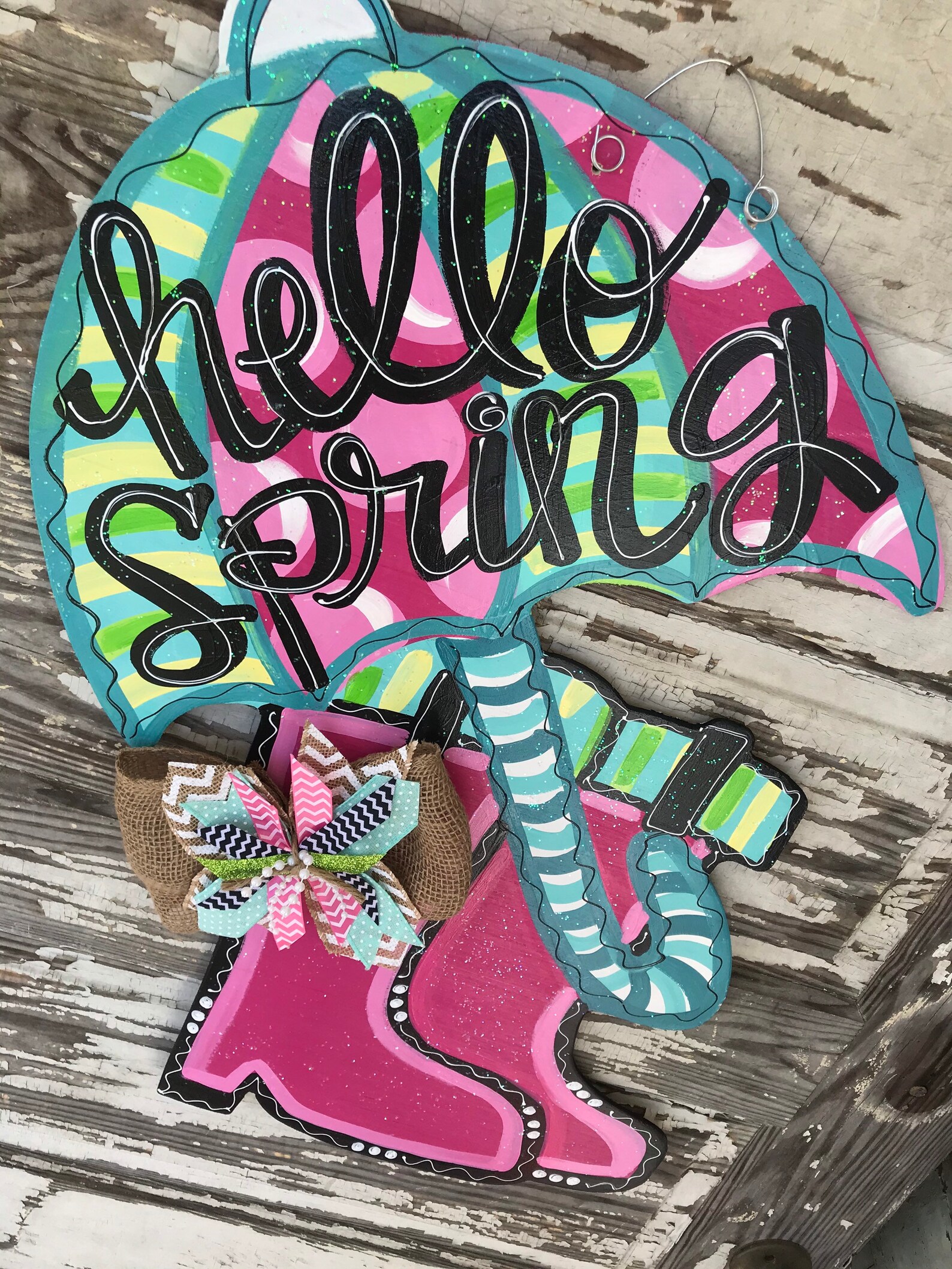 Spring Door Hanger - Summer Door Hanger - Spring Decor - Spring Door ...