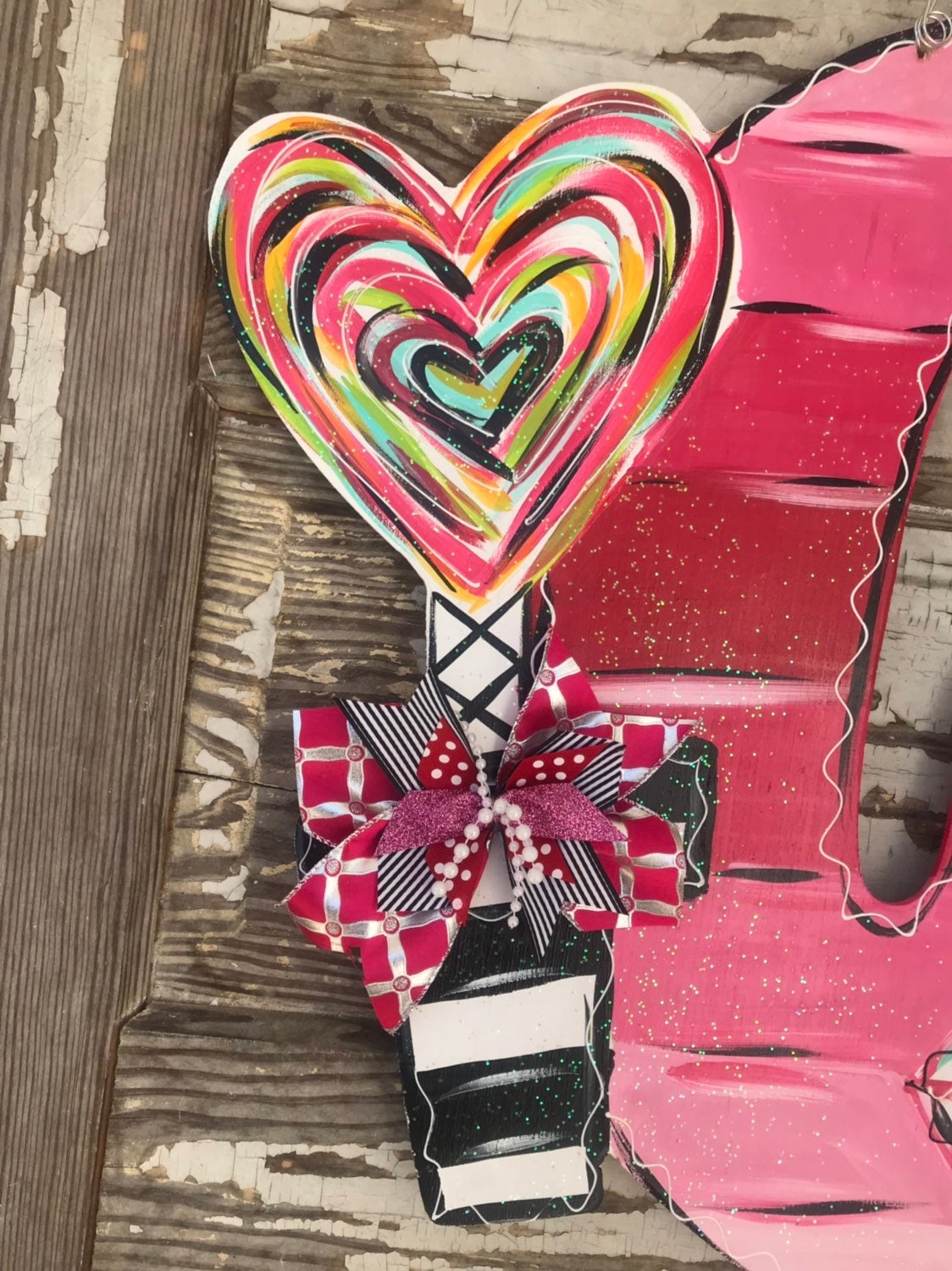 Personalized Door Hanger Valentine's Day Door Hanger | Etsy