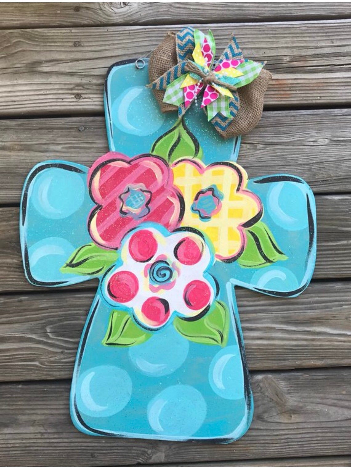 Cross Door Hanger Personalized Door Hanger Spring Door | Etsy