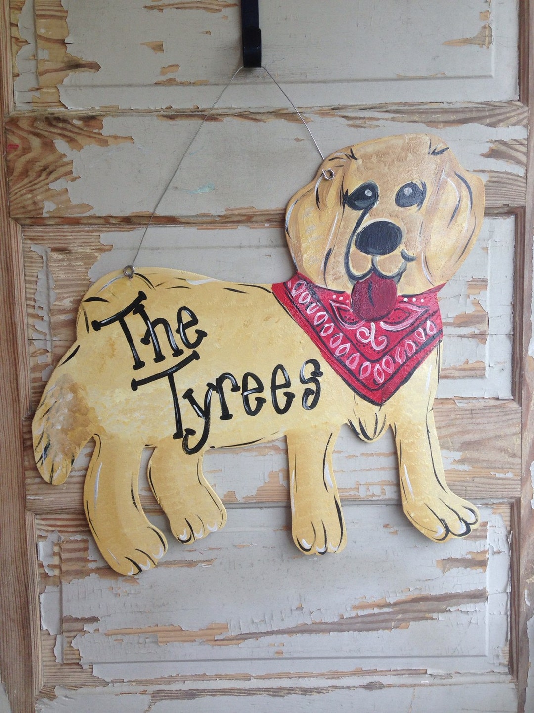 Golden Retriever - Golden Retriever Sign - Pet Door Hanger - Yellow Lab ...