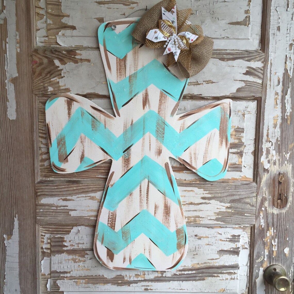 Cross Door Hanger Personalized Door Hanger Spring Door - Etsy