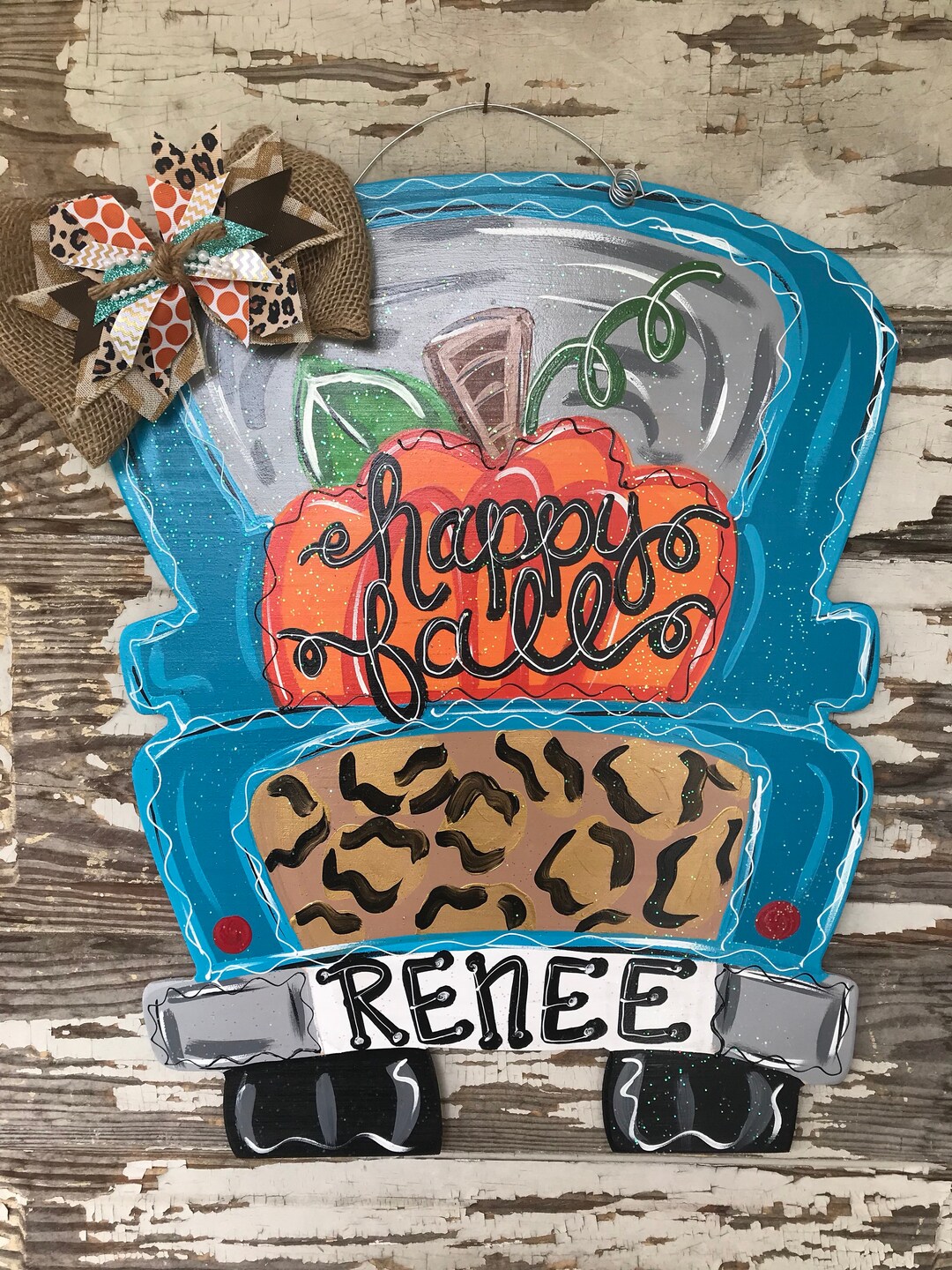 Fall Door Hanger - Pumpkin Door Decor - Autumn Door Sign - Thanksgiving ...