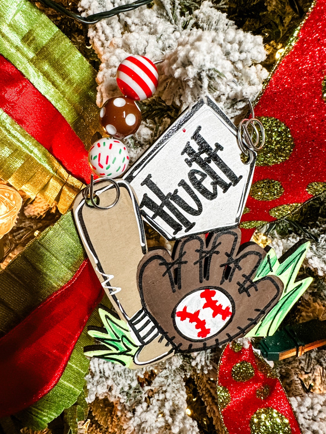 Personalized Christmas Ornament - Personalized Baseball Ornament ...