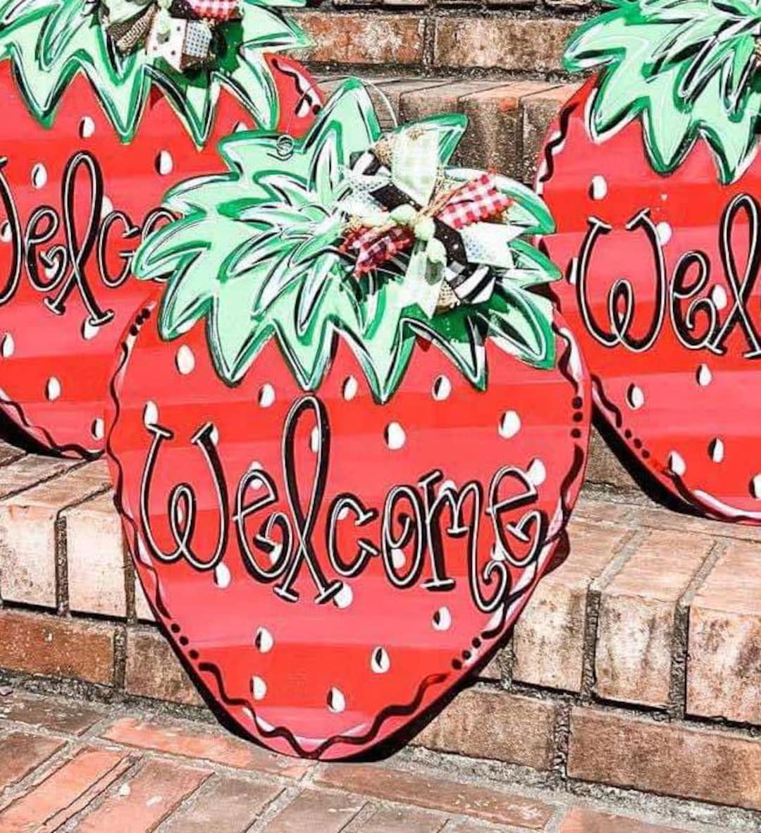 TEMPLATE - Strawberry Template Door Hanger Template - DIY Door Hanger ...