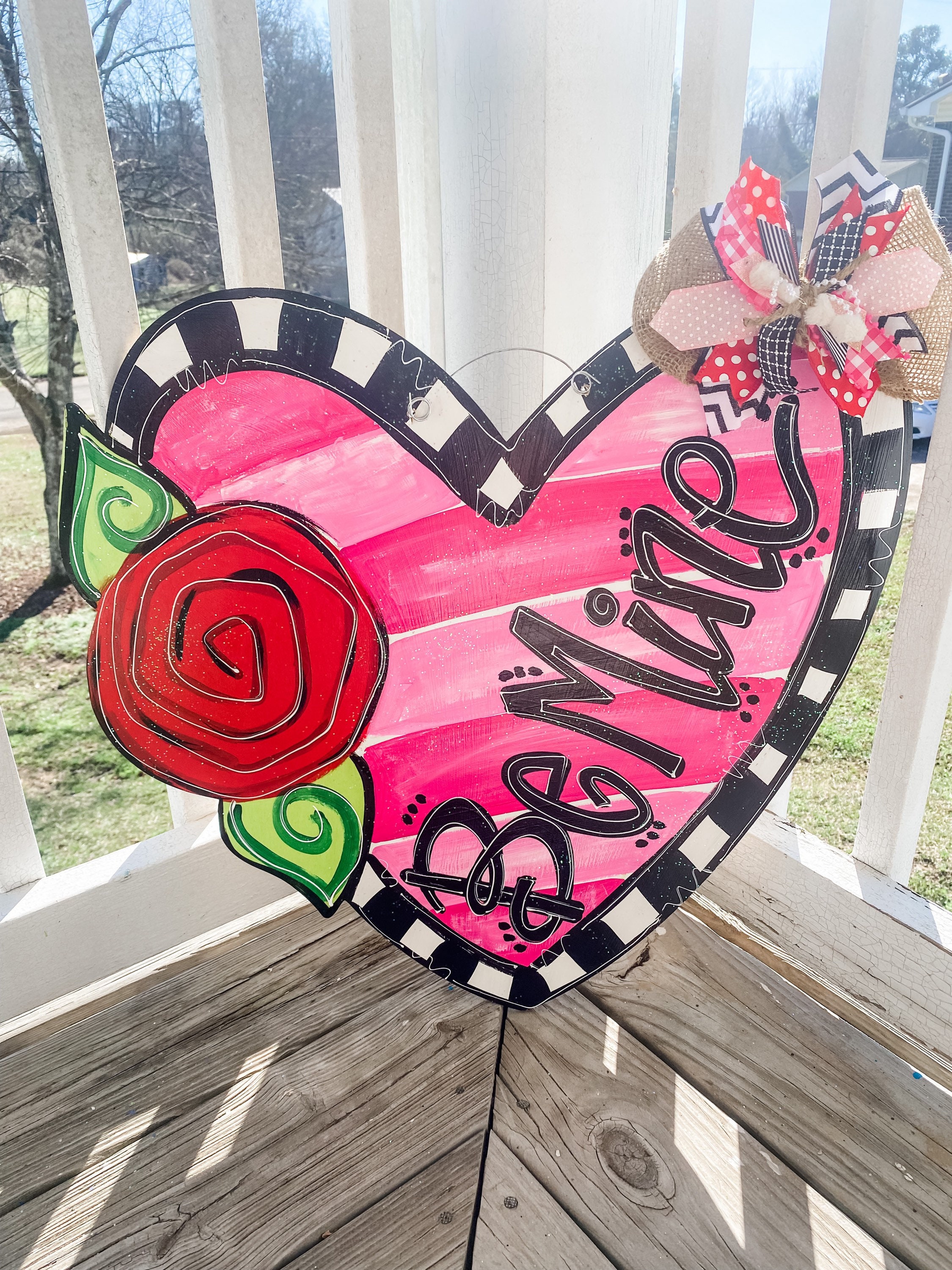 TEMPLATE Valentines Template Door Hanger Template DIY Door - Etsy